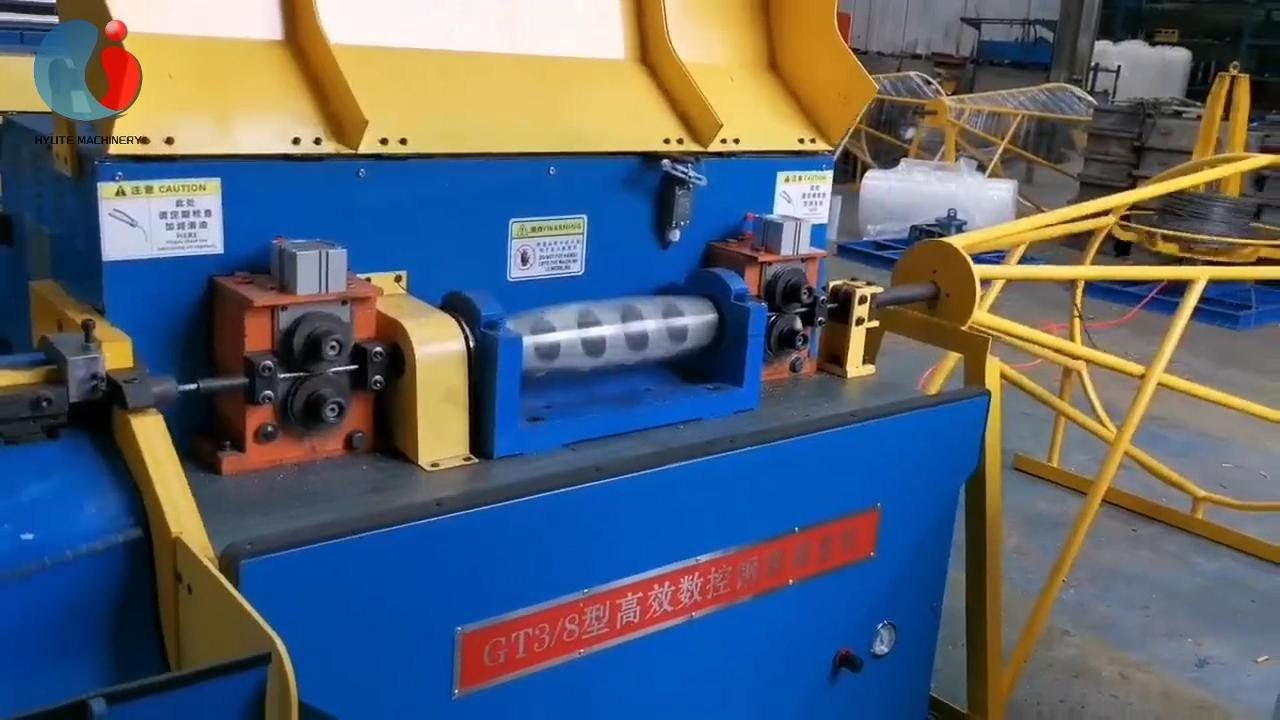 Steel Bar Wire Rods Straightener With Cutting - YouTube