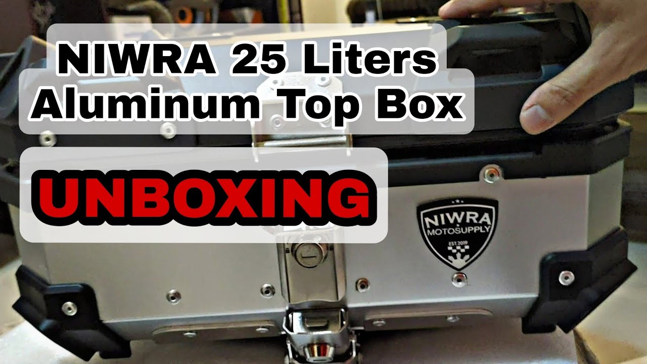 NIWRA Raptor 25 Liters Aluminum Top Box UNBOXING - YouTube