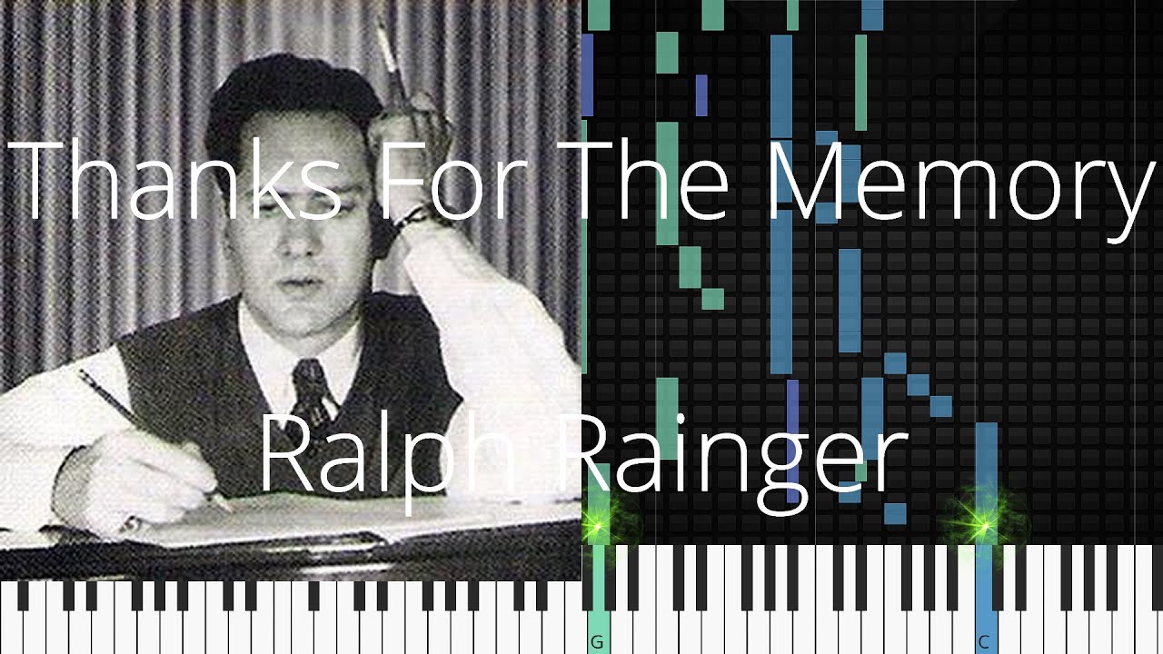 🎹 Thanks For The Memory, Ralph Rainger, Synthesia Piano Tutorial - YouTube