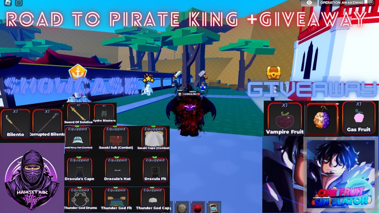 Roblox ONE FRUIT SIMULATOR ROAD To Pirate King 3 VAMPIRE V2 + Mythical ...