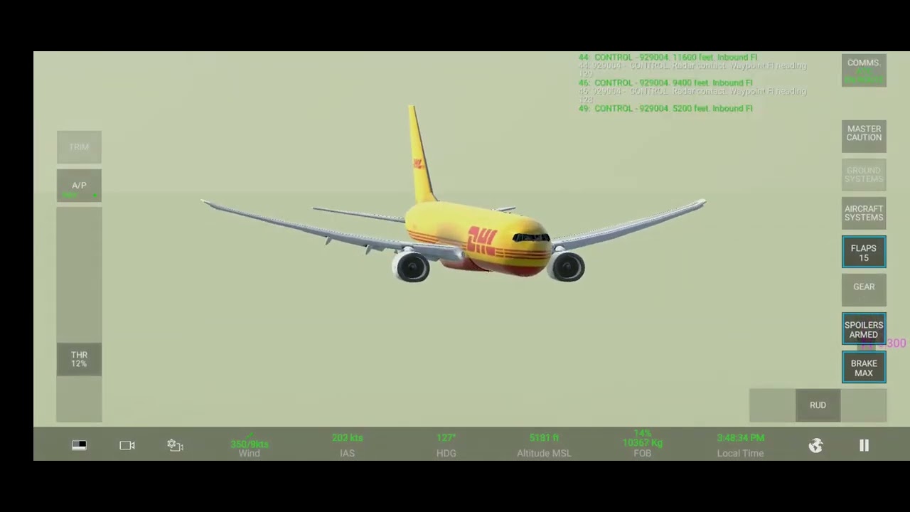 RFS-Real Flight Simulator Boeing 767-300F DHL Cargo Milan to Bahrain ...