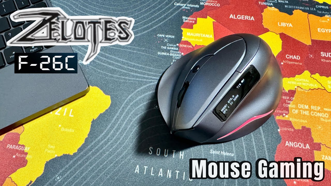 Zelotes F-26C - The Best Vertical Mouse Wireless Gaming ( with Display ...