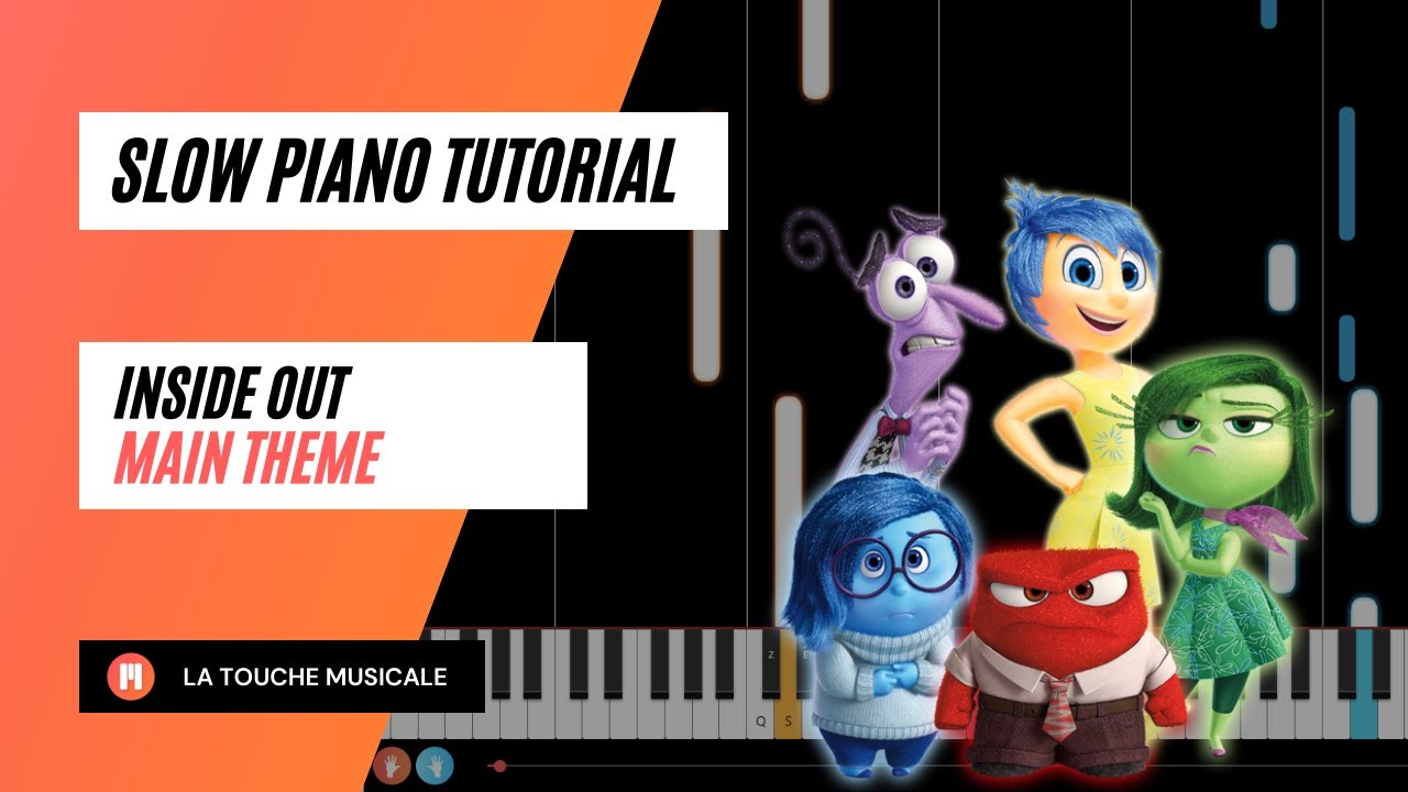 Inside Out Main Theme Slow Piano Tutorial - YouTube