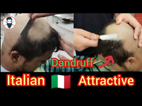 Head Shave 🇮🇹Italian Attractive Dandruff head shave tutorial 2023 - YouTube