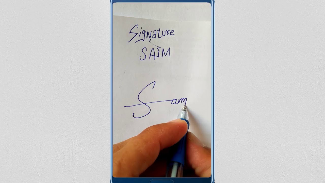 Signature for SAIM | How to make Signature of word 'S ' - YouTube