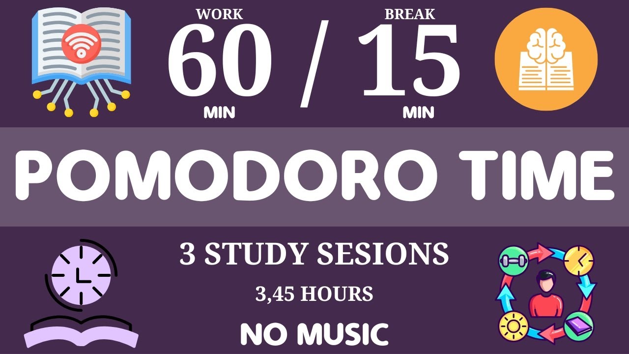 Purple mode, 3 hour, 60/15 Timer, 600 Minute Study Timer, Gentle Alarm No Music | AESTHETIC ...