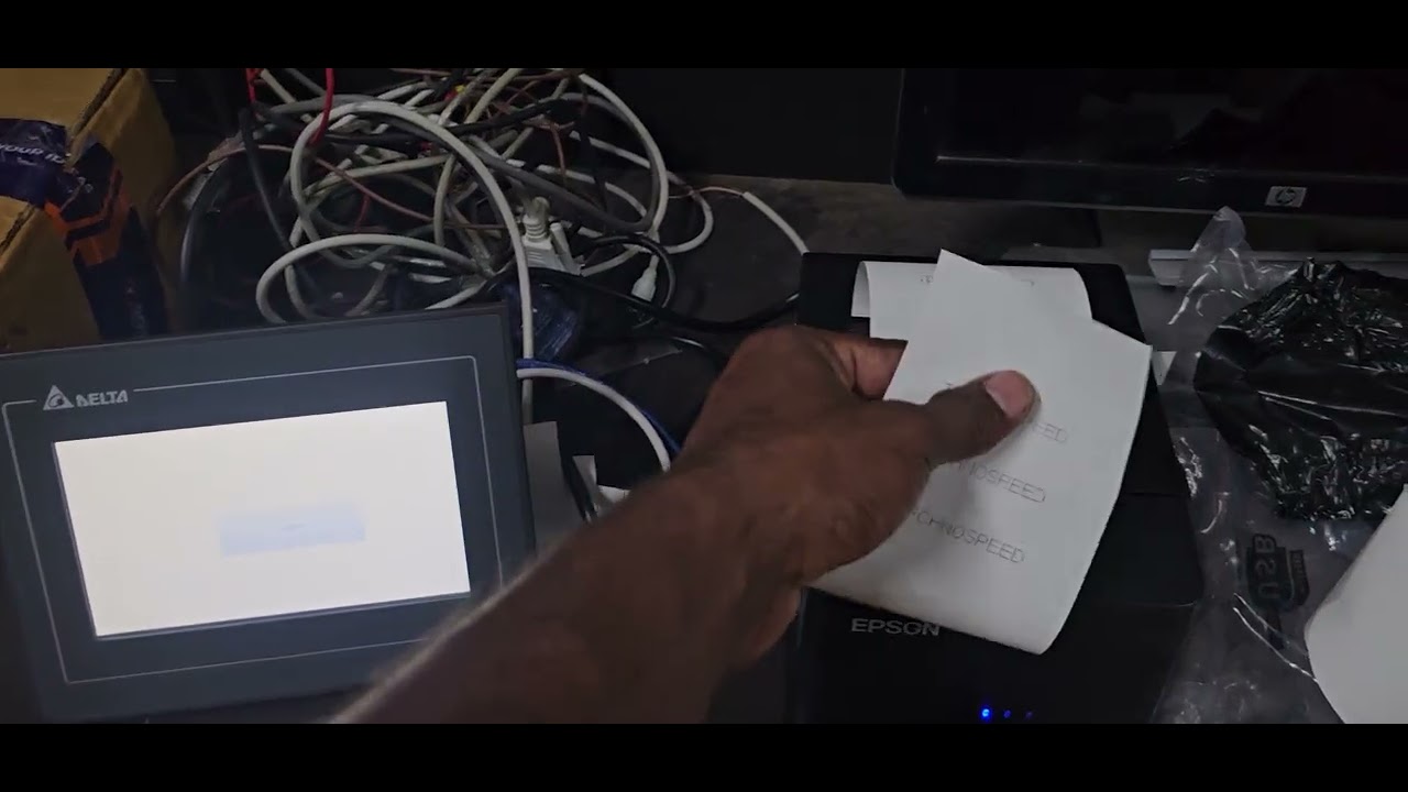 Delta HMI to Epson Printer interfacing - YouTube