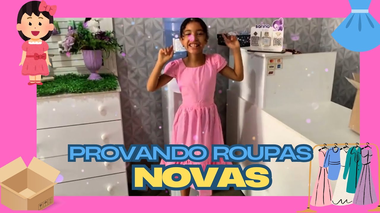 Provando roupas novas + tour pela loja da minha mãe. - YouTube