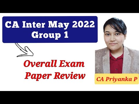 CA INTER GROUP 1 MAY 2022 OVERALL REVIEW ANALYSIS CA EXAMS MAY 2022 REVIEW Accounts Tax Law Costing