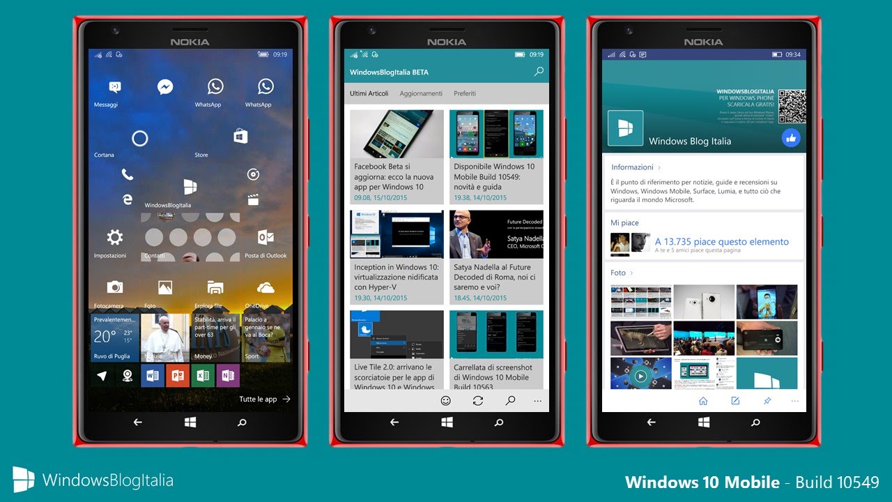 Video tour completo di Windows 10 Mobile Build 10549 e confronto con la ...