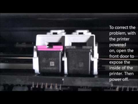 HP printer fix - carriage error message - YouTube