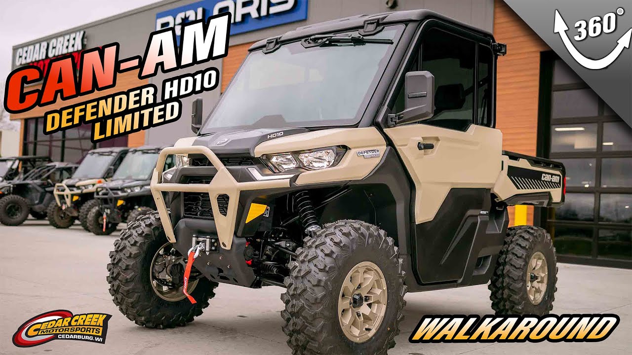 Walkaround | 2025 Can-Am® Defender Limited HD10 Desert Tan & Stealth ...