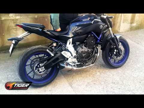 YAMAHA MT 07 FULL SYSTEM EXHAUST - YouTube