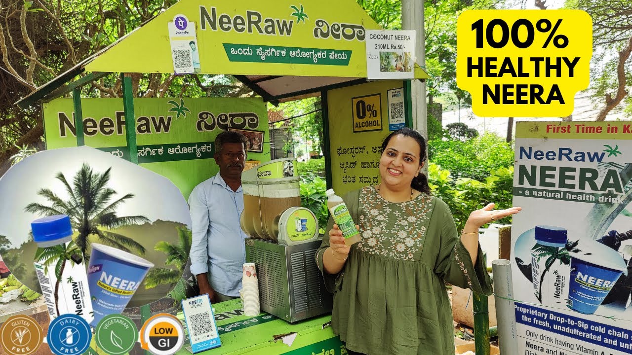 Amazing 100% Healthy Neera at NeeRaw juice franchise shop | Lalbagh ...