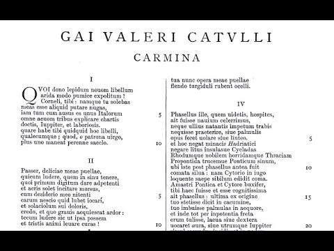 Reading Catullus: V & VIII (Latin) - YouTube