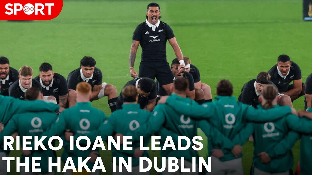 Rieko Ioane leads the Haka in Dublin! - YouTube