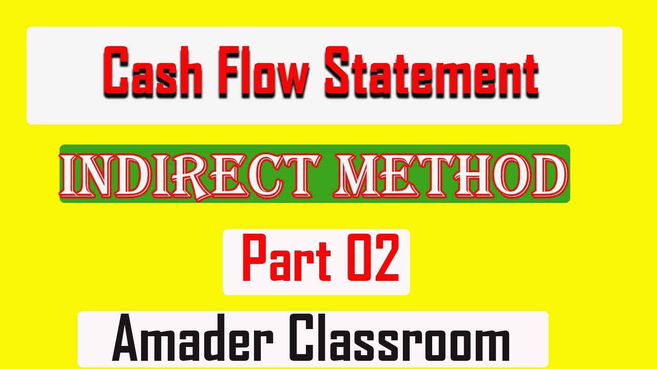Cash Flow statement (Indirect method) Class 2 - YouTube