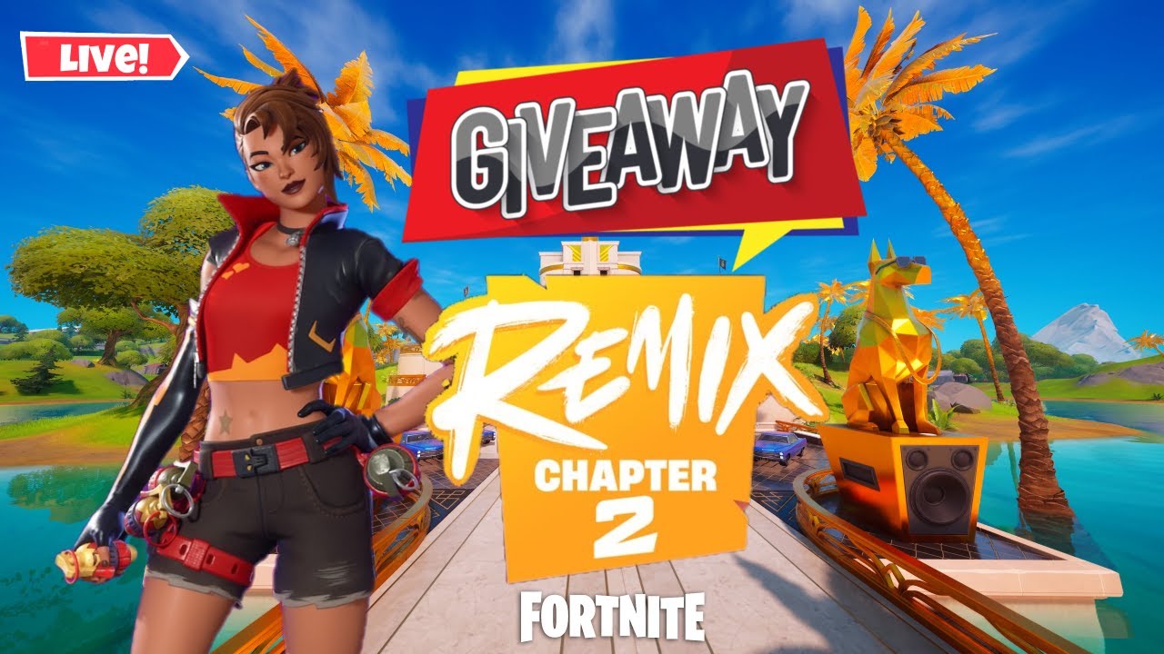 🔴LIVE - Chapter 2 Remix Battle Pass & Dark Ruby Giveaways - !raffle ...