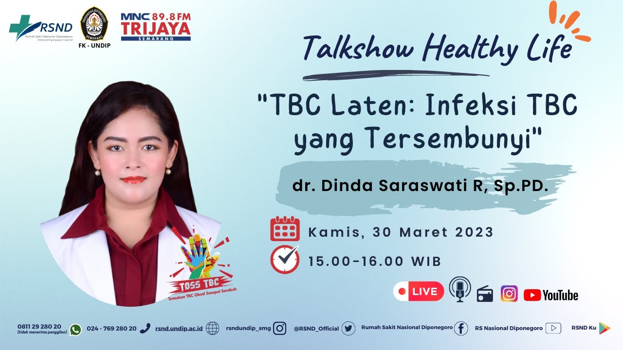 Talkshow Healthy Life "TBC Laten: Infeksi TBC yang Tersembunyi" - YouTube