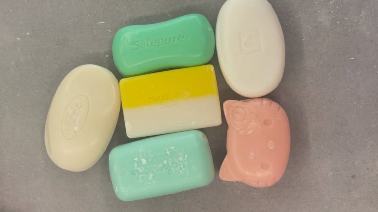 ASMR cutting dry soap/oddly carving soap/satisfying relaxing crunchy ...