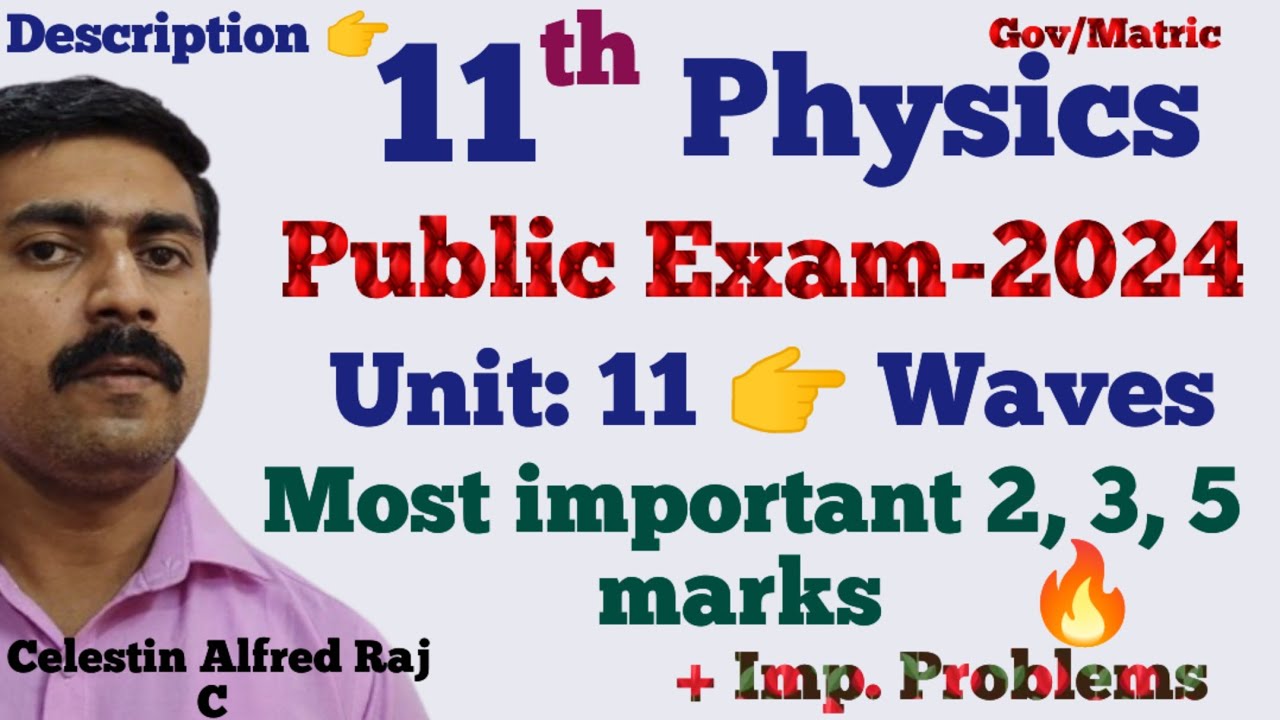 11 Physics|Most|important|2,3,5 marks|Questions|Problems|Unit 11|Waves ...