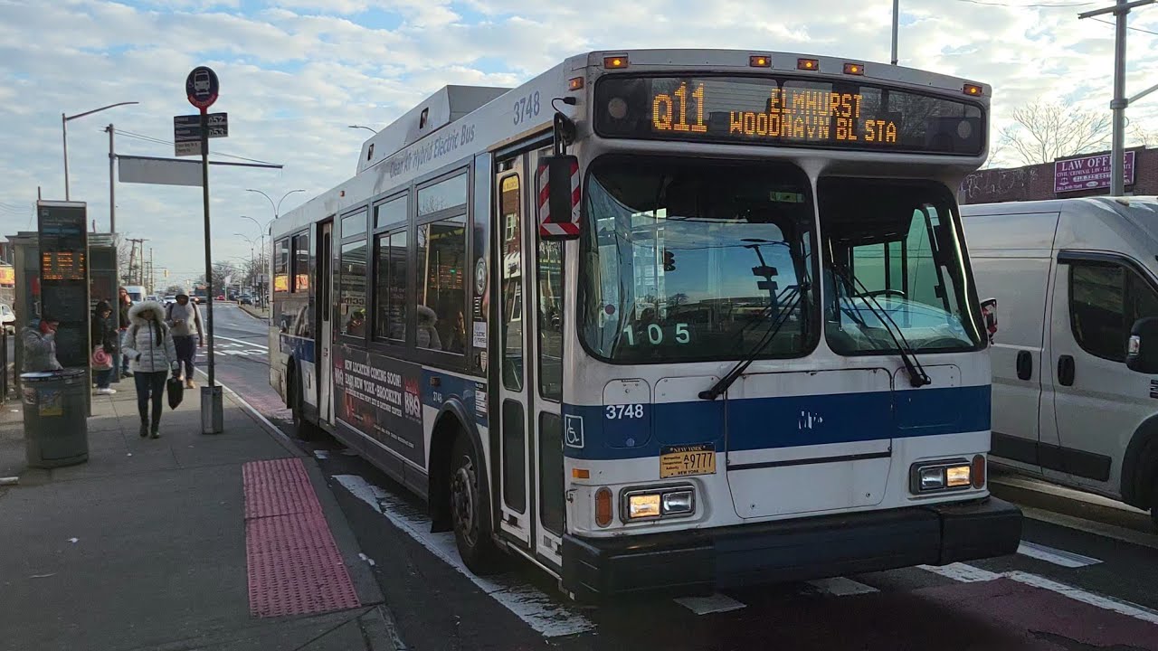 MTA Bus: 2007 Orion VII Old Gen Hybrid 3748 On The Q11 @ Cross Bay Blvd ...