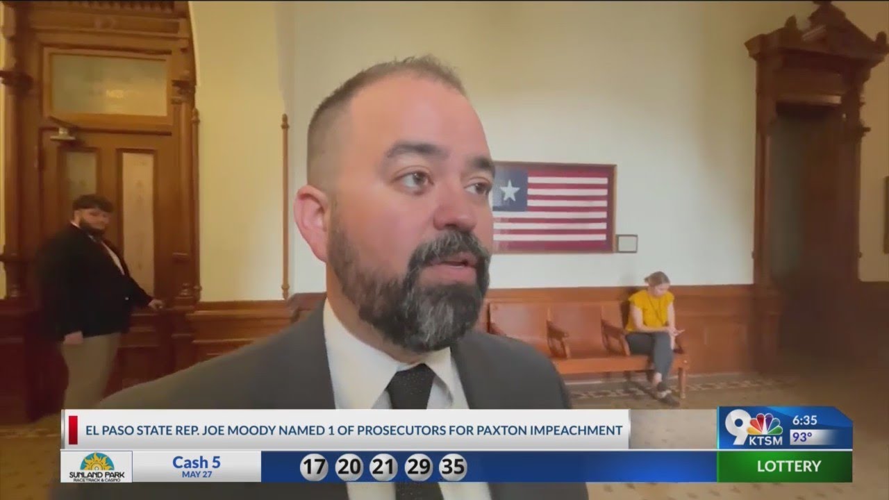 El Paso state Rep. Joe Moody named 1 of prosecutors for Paxton impeachment - YouTube