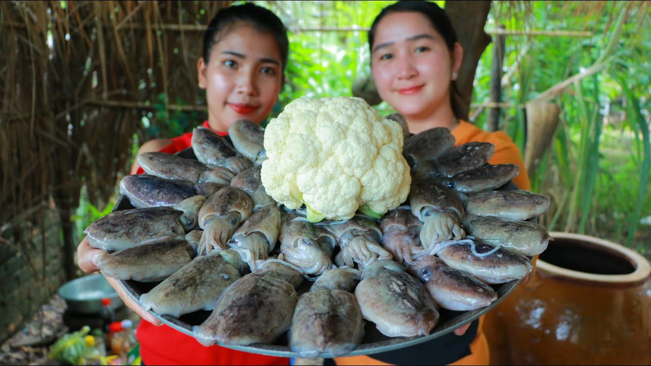 Cuttle Fish Cooking Beautiful Recipe - Cooking With Sros - YouTube