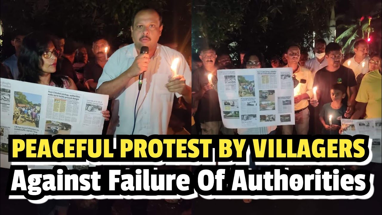 Candle Light March And Peaceful Protest By Chimbel Villagers - YouTube