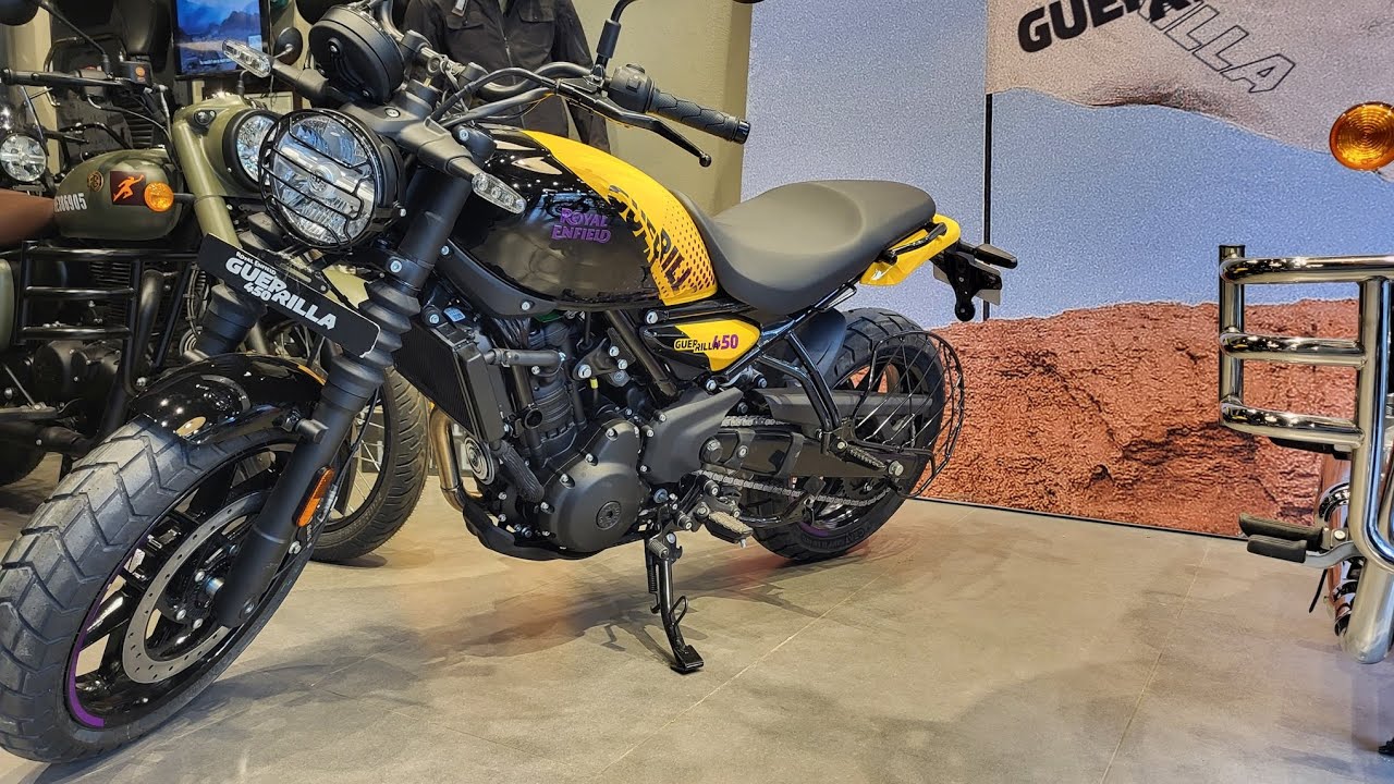 RE guerrilla 450 yellow ribbon top model @royalenfield #guerrilla450 ...