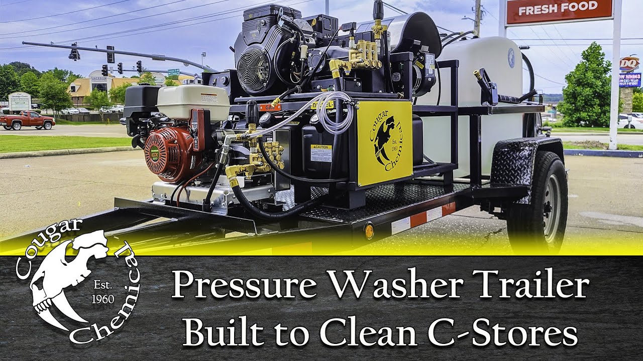 Pressure Washing Trailer built for C-Store Cleaning - YouTube