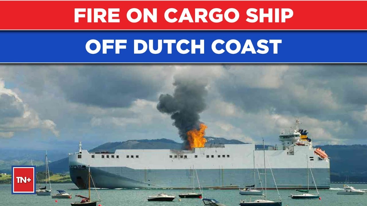 Cargo Ship Fire Live | Boats, Helicopters Used To Get Crew Members Off ...