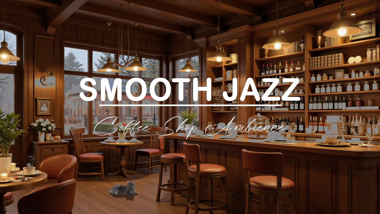 Smooth Jazz Instrumental Music ☕ Relaxing Jazz Music at Cozy Coffee ...