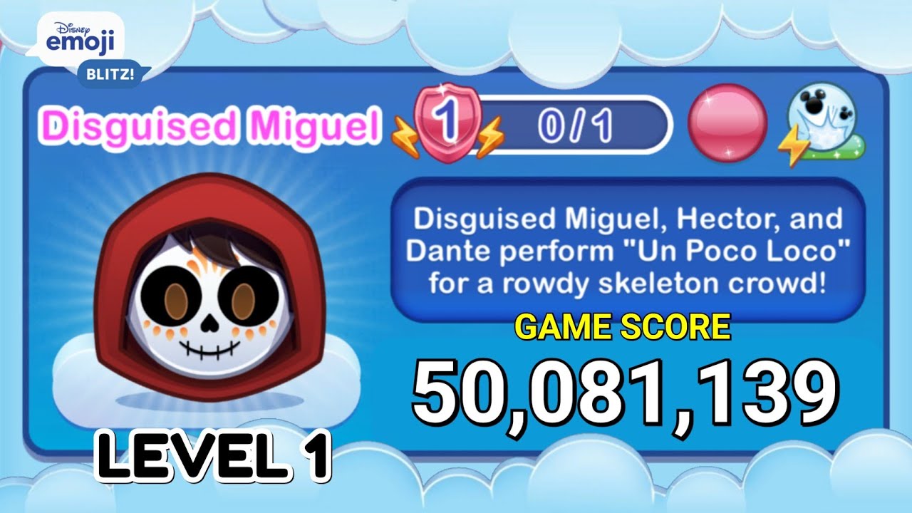Disney Emoji Blitz DISGUISED MIGUEL (L1) - Coco - Story Exclusive - v51 ...