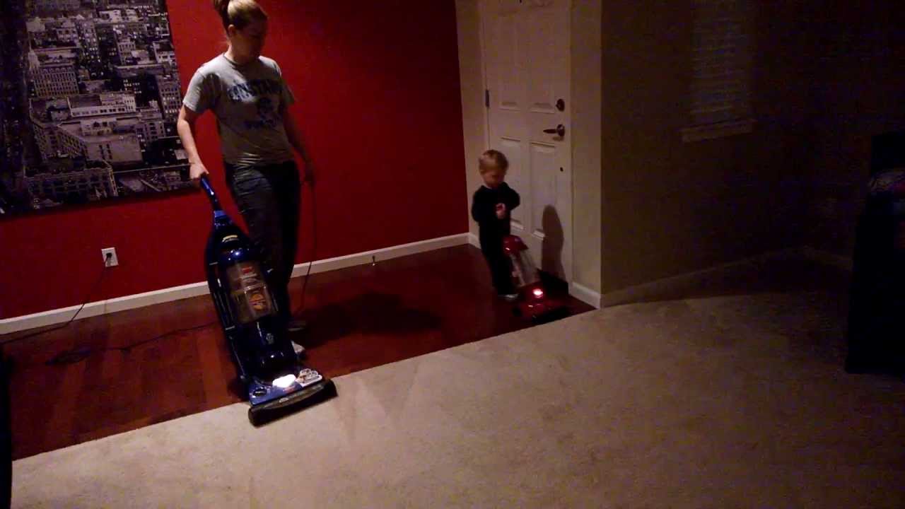 Harrison Vacuuming With Mommy 18 Months Youtube