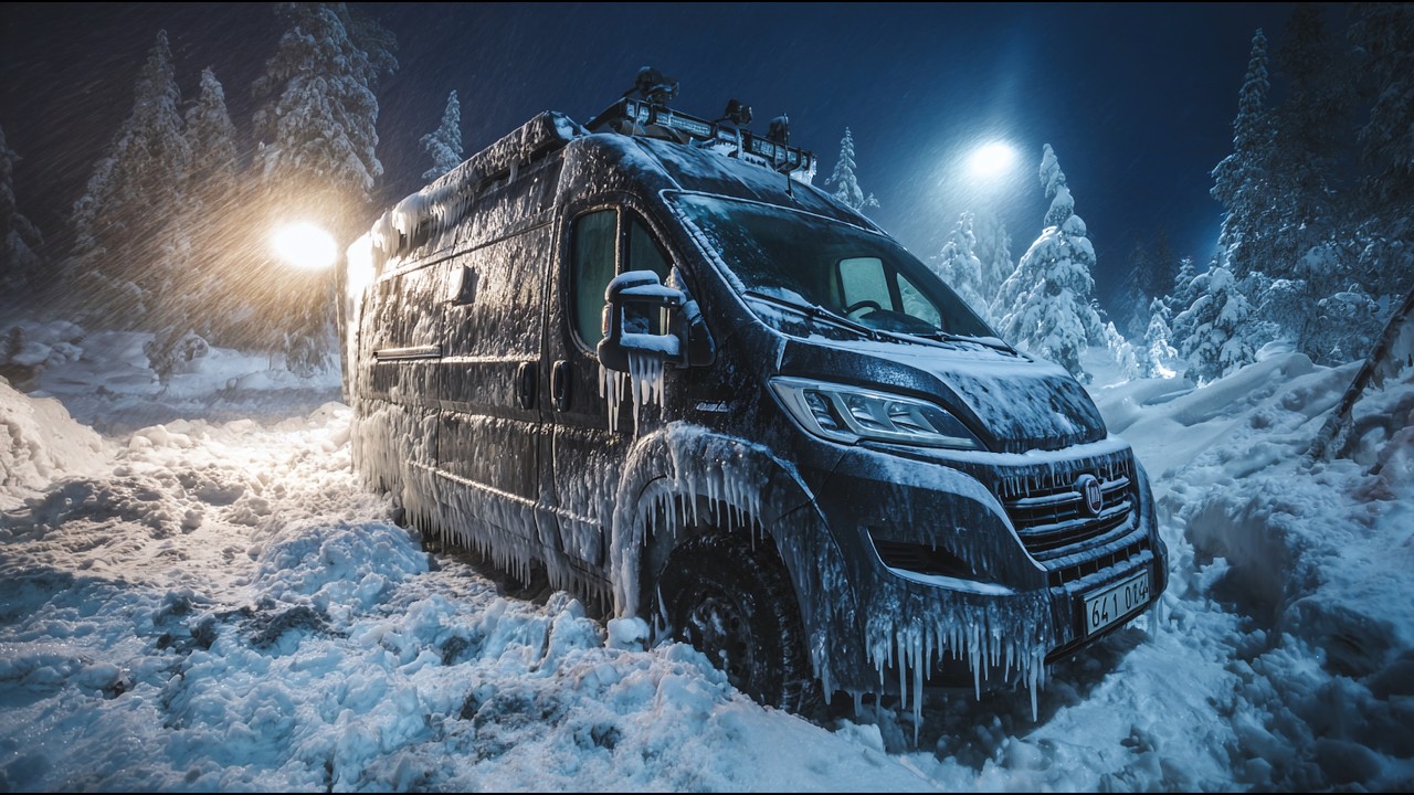 Surviving DEADLY BLIZZARD & Snow Storm in a Van: Forced to Shelter ...
