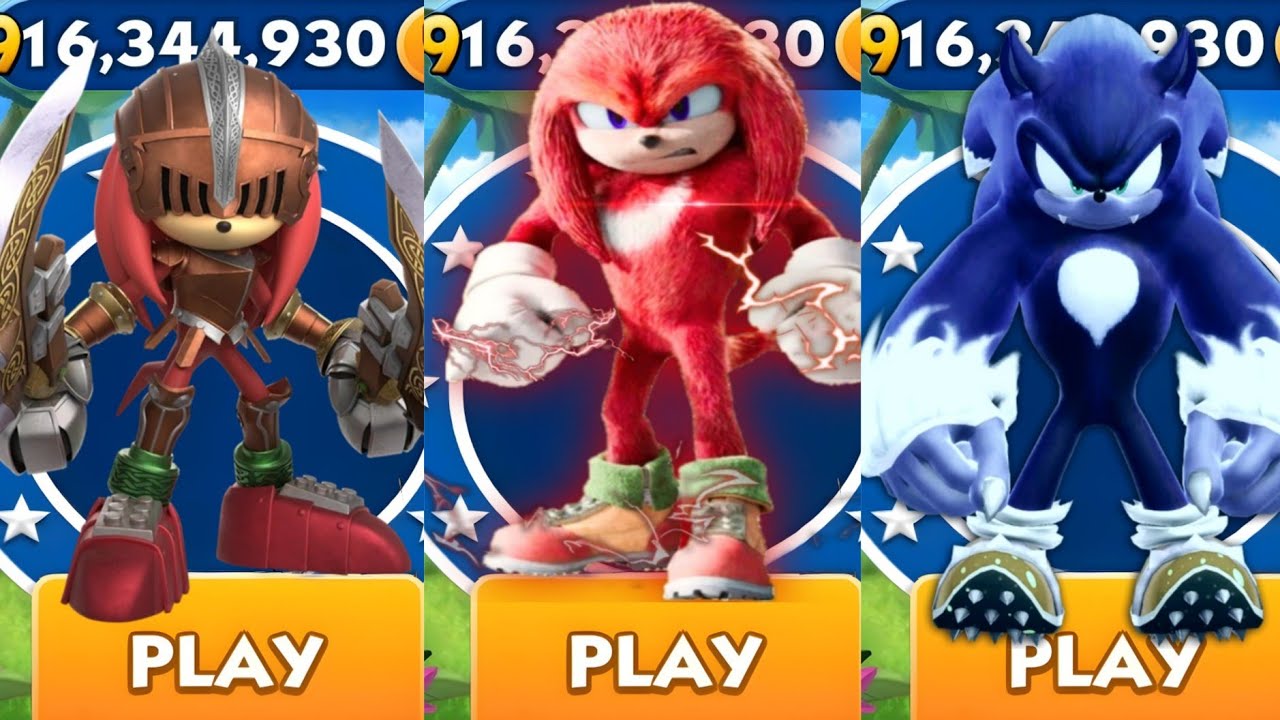 Sonic Dash - Sir Knuckles VS Knuckles VS Werehog _ Movie Sonic vs All ...