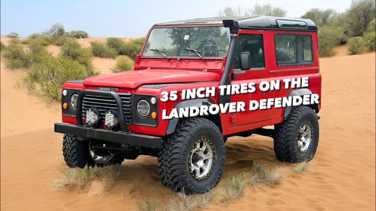 Putting 35 Inch Tires On My Land Rover Defender 90 - YouTube
