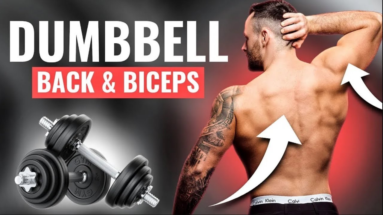 24 Min Dumbbell Back and Biceps Workout at Home | Muscle Building - YouTube