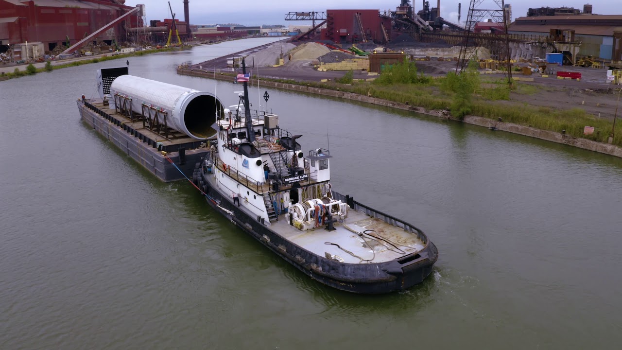 Barge Delivery of Downcomer Duct, courtesy of Ashton Marine - YouTube