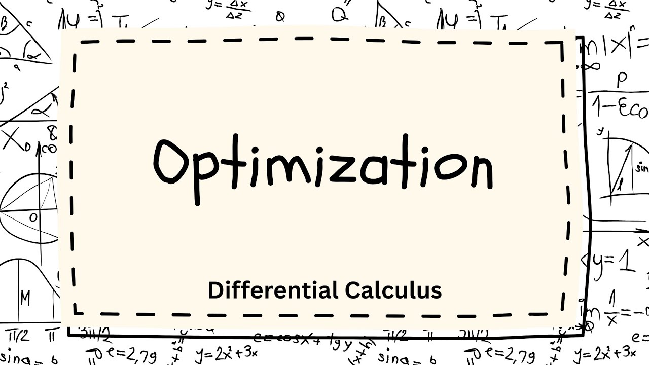 Optimization | Differential Calculus | Sir Gelo Lopez - YouTube
