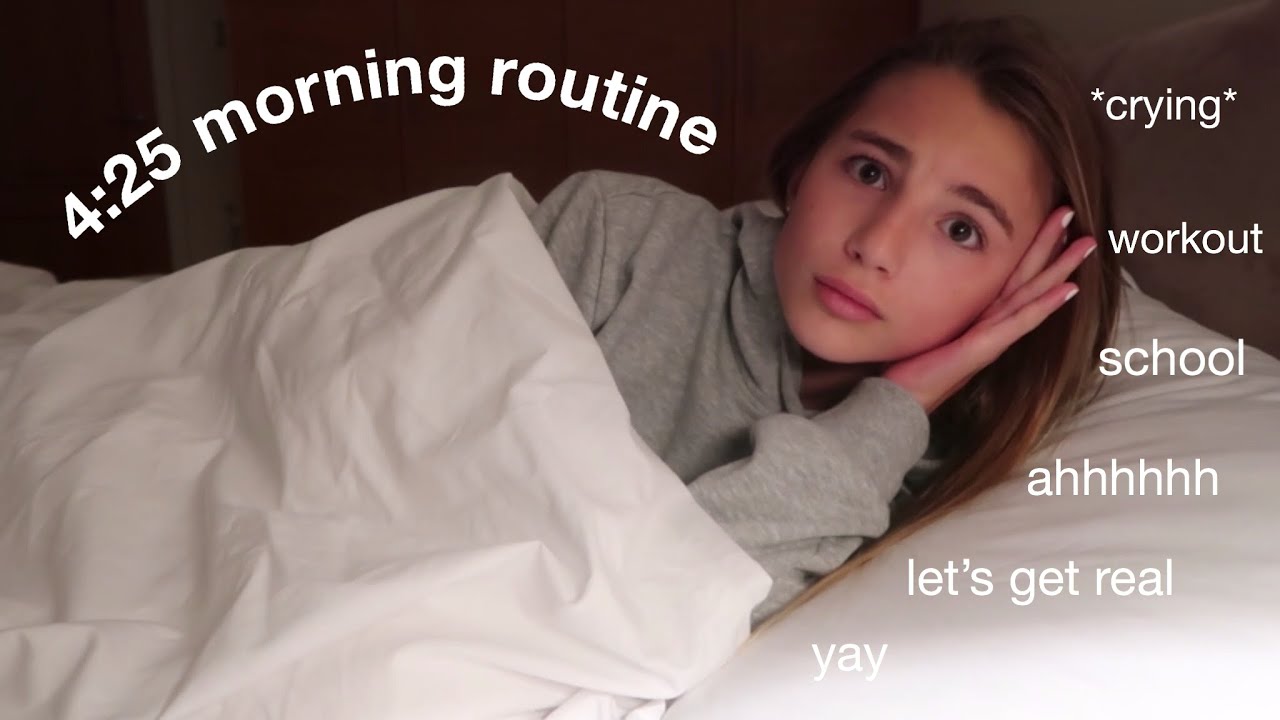 4:25 am school morning routine! - YouTube