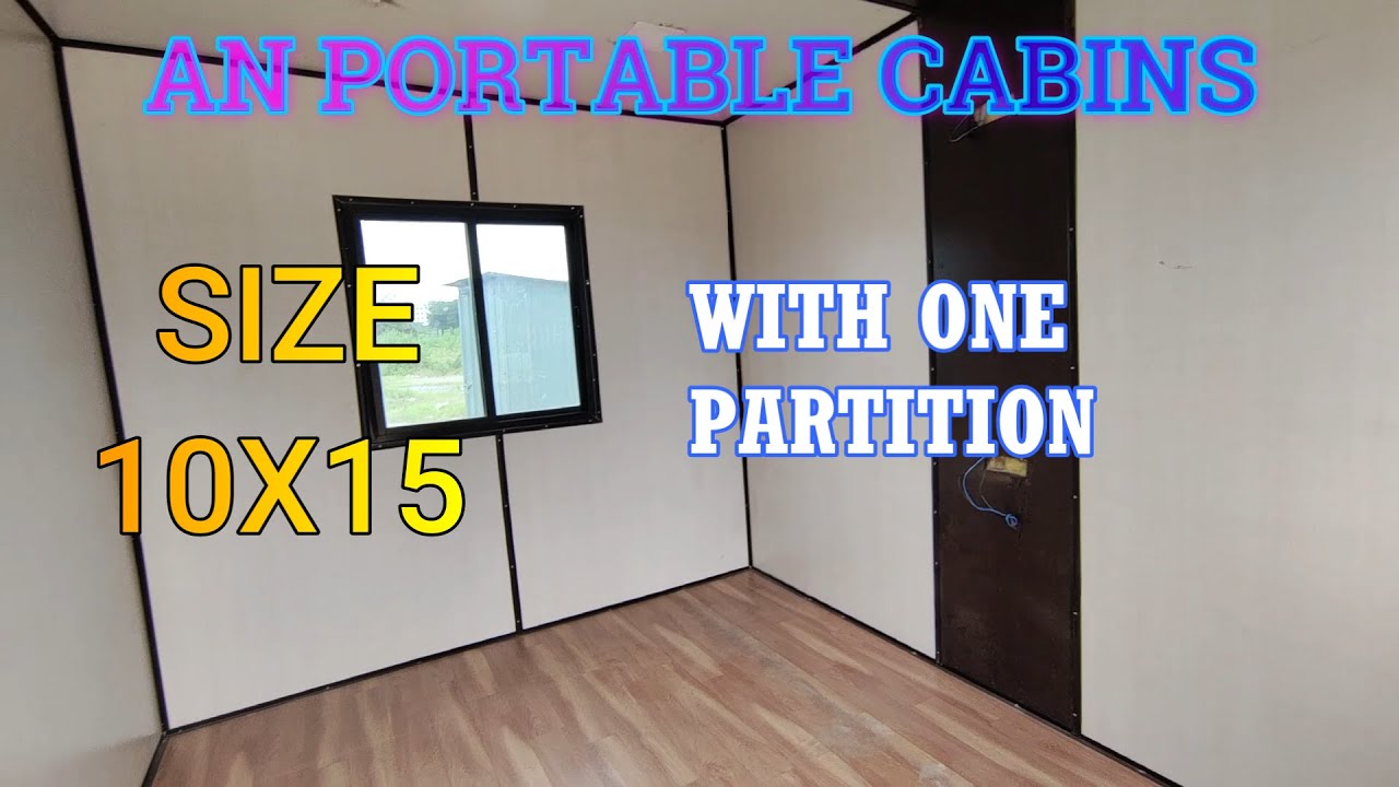10X15 SIZE portable CABIN with partition #ANPortableCabins ! Hyderabad ...