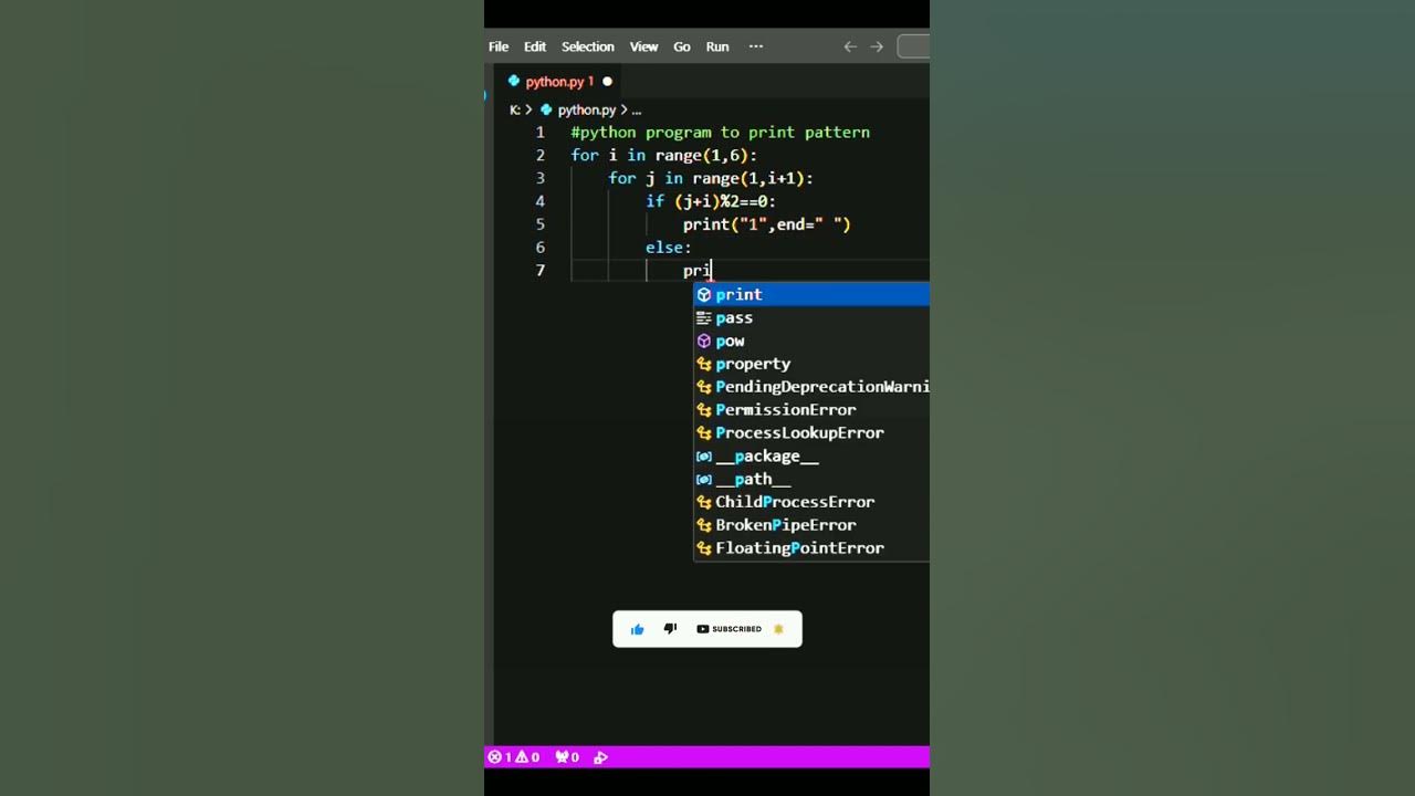 Python Program To Print Pattern Python Programming Patternprinting Patternprogram