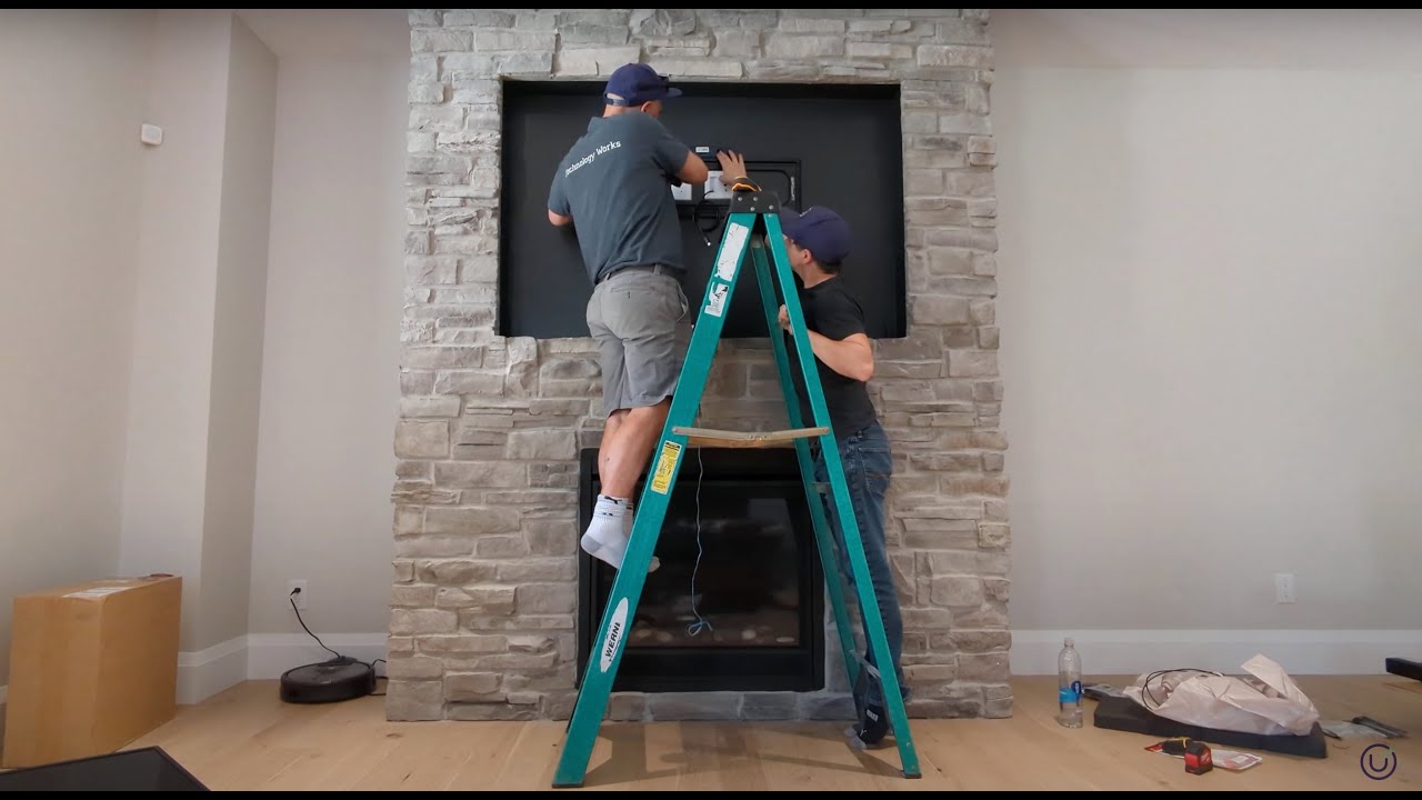 Professional TV Install timelapse - YouTube