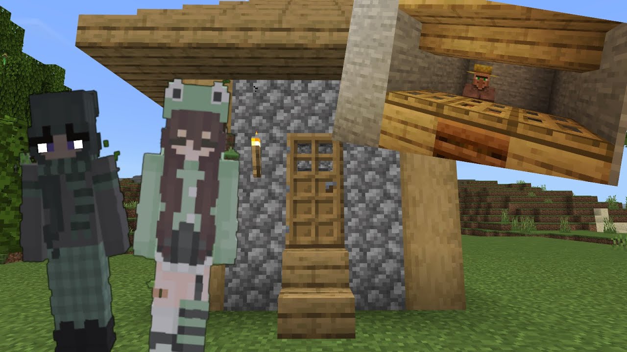 Episode 3 of the minecraft bestie series! Getting villagers! - YouTube