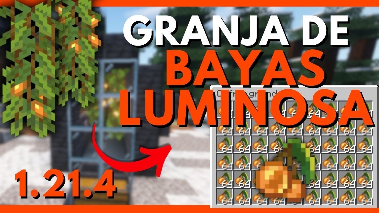 🌟 Cómo Hacer una Granja de Bayas Luminosas en Minecraft 1.21.4 🫐 ¡Fácil ...