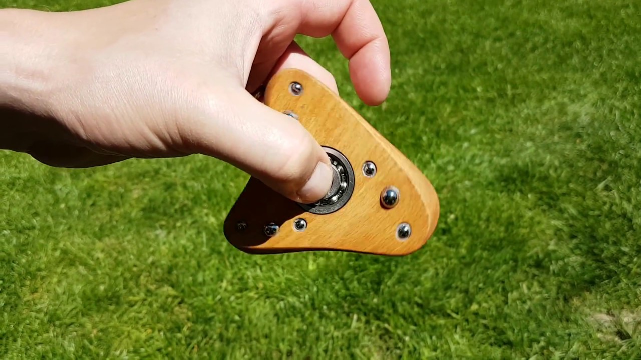 Wooden Fidget Hand Spinner Finger Spin - YouTube