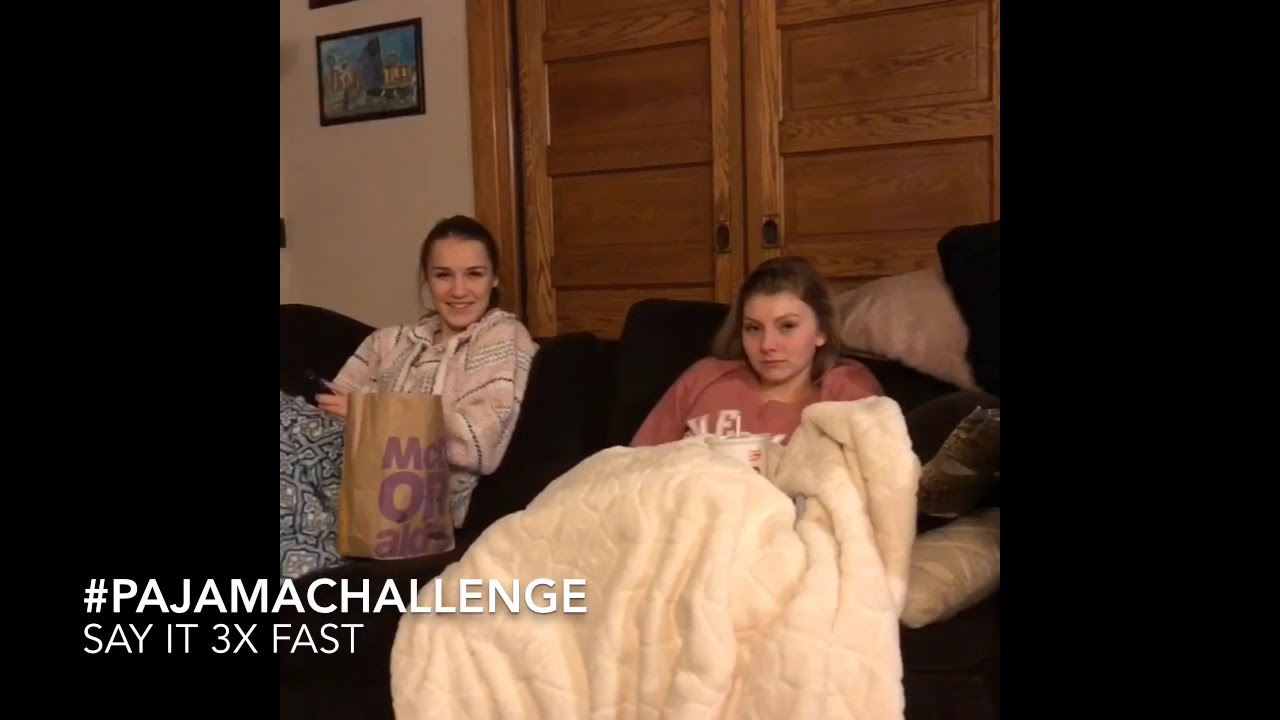 Pajama Challenge | Say it 3x fast| my chbambas - YouTube