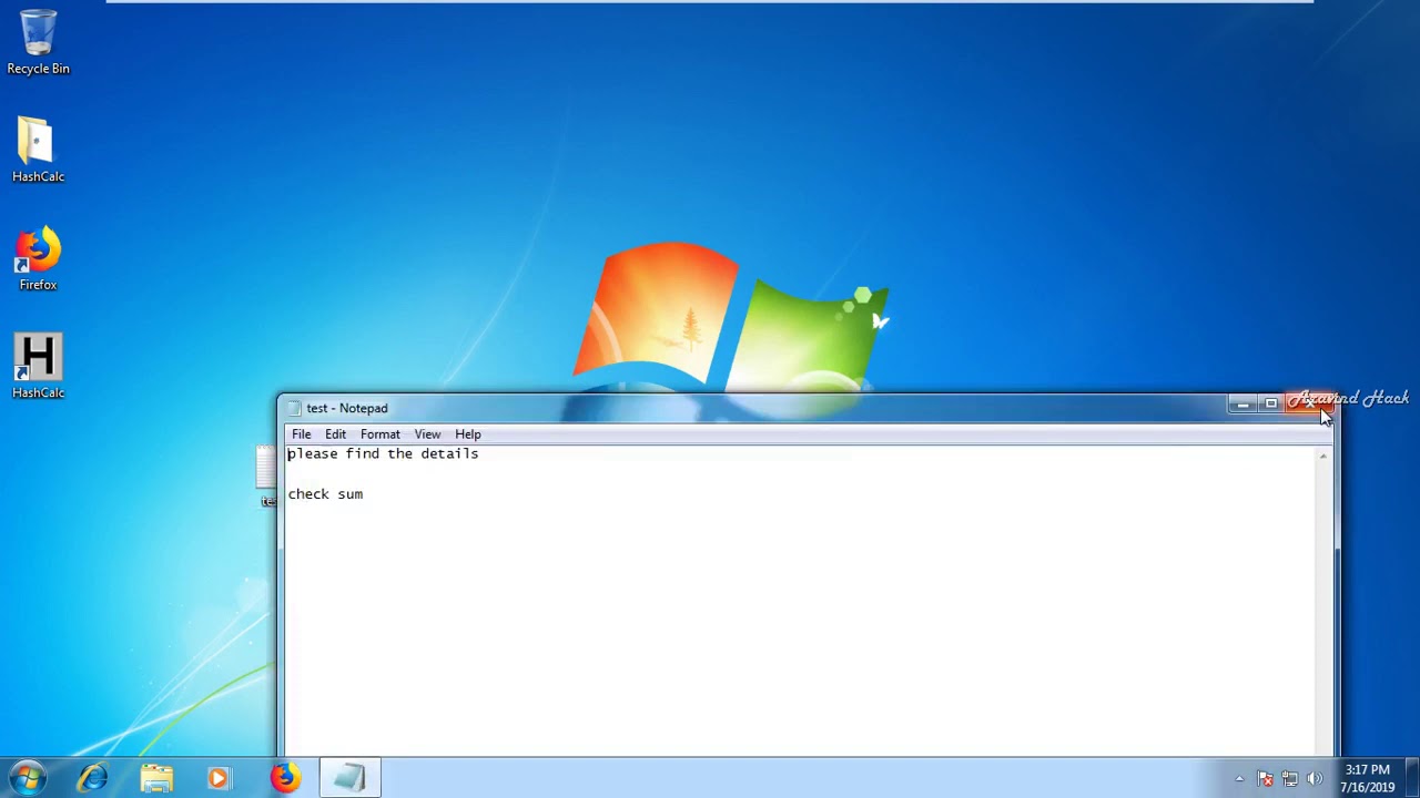 how to perform hash checksum using HashCalc file integrity - YouTube